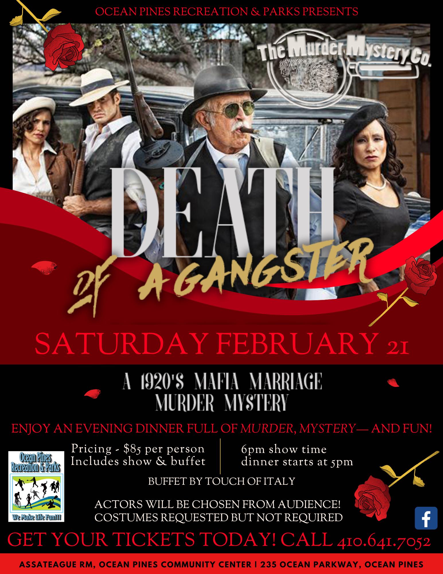 "Death of a Gangster" Murder Mystery Dinner