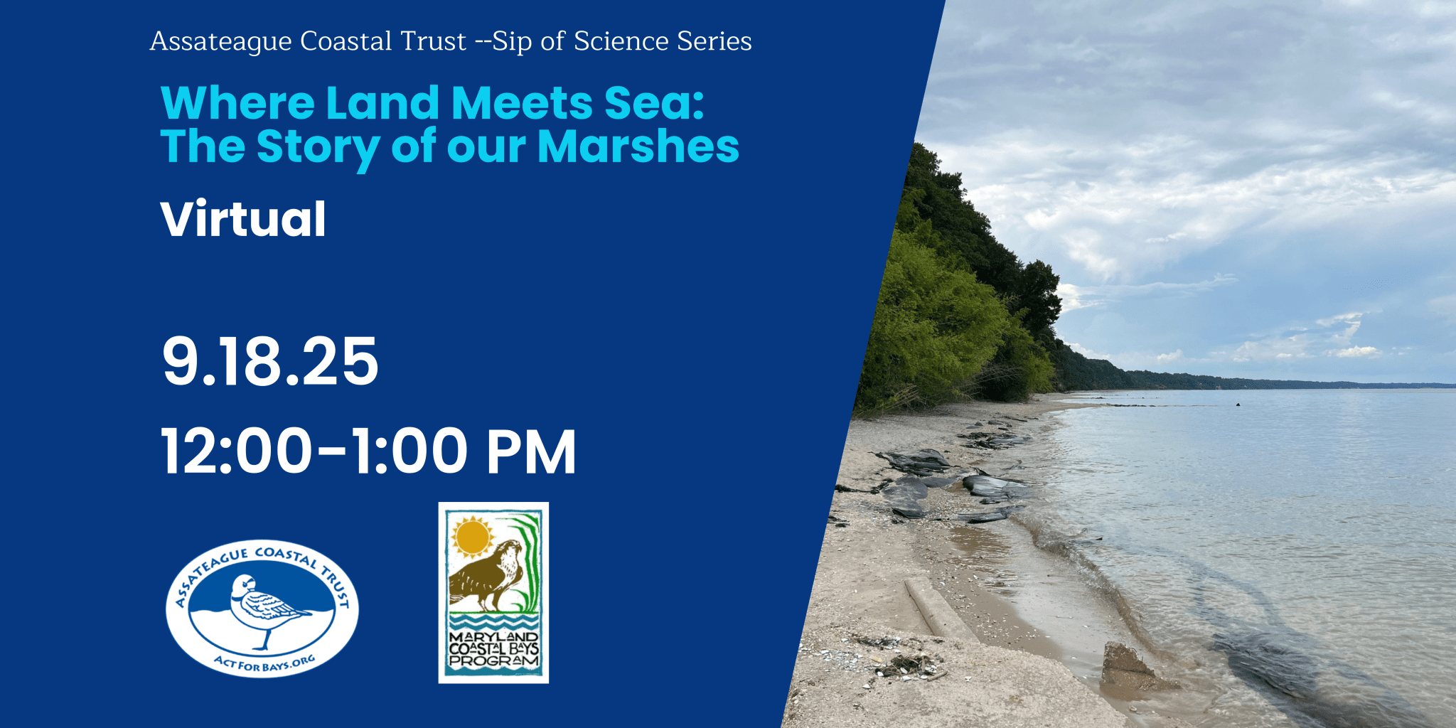 ACT - Sip of Science - Where Land Meets Sea - 'The Story of Our Marshes'